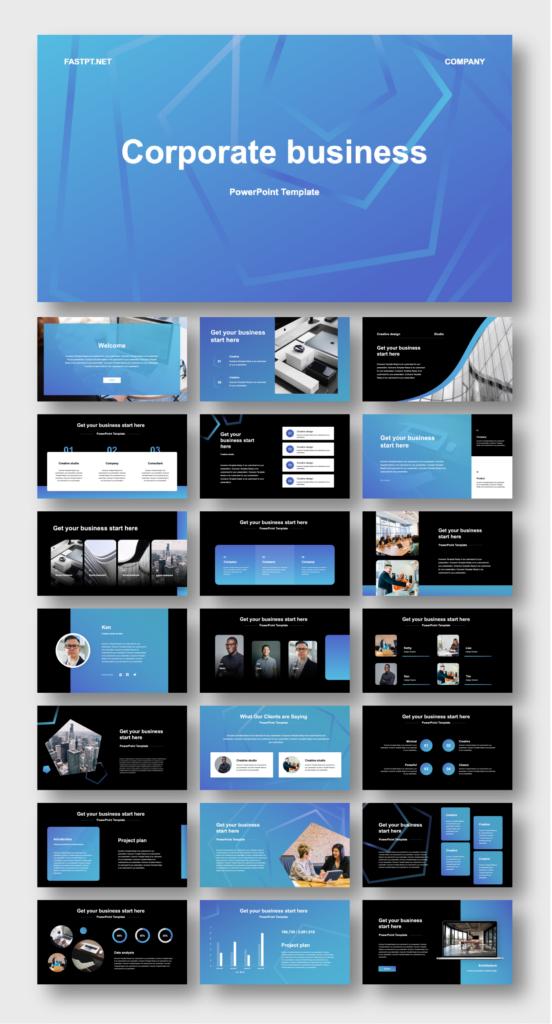 Dark Theme Gradient Presentation Template – Original and High Quality ...
