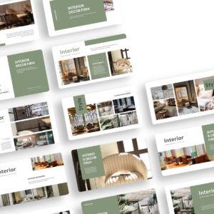 Clean Simple Home Interior Project PowerPoint Template – Original and ...