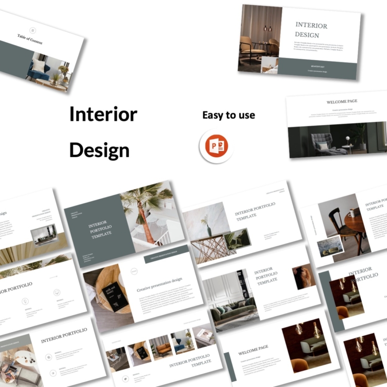 Clean Minimalistic Interior Design PowerPoint Template – 2026 Trending ...