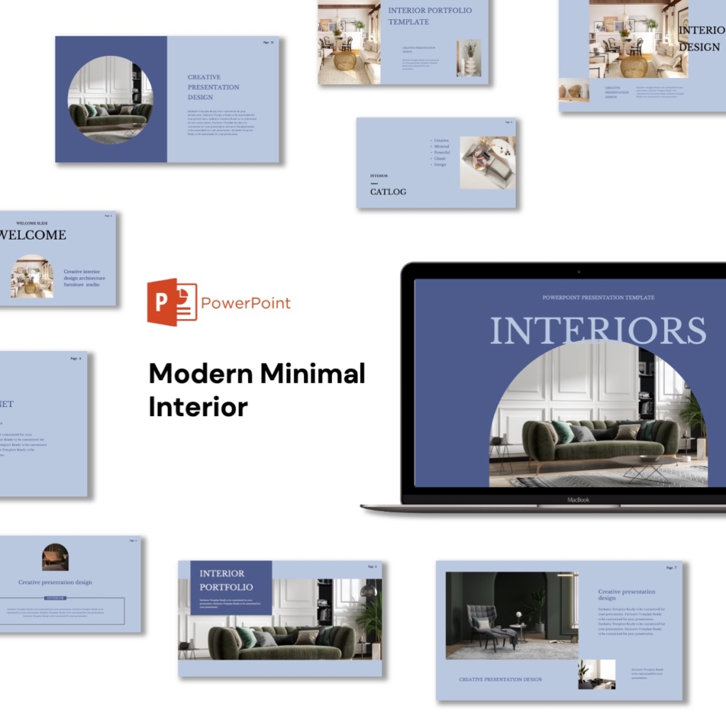 Modern Minimal Creative Interior PowerPoint Template – Original and ...
