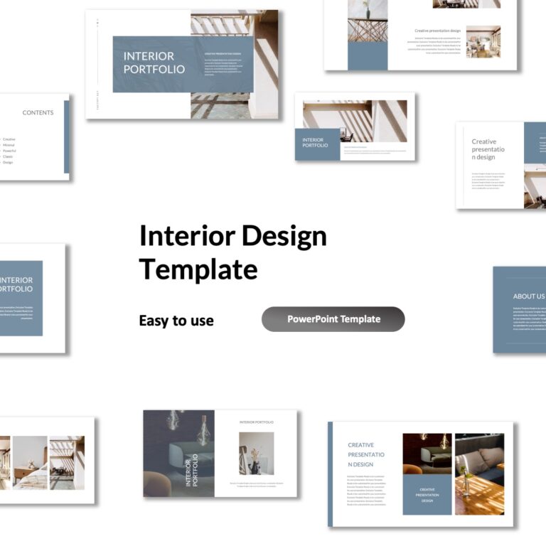 Simple Modern Creative Interior PowerPoint Template – Original and High ...
