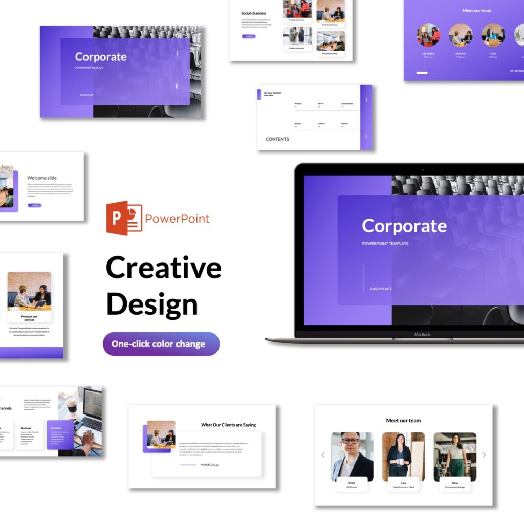 Creative Powerful Business Design PowerPoint Template – Original and ...