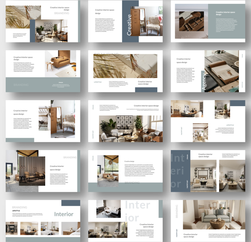 Cozy Clean Interior Creative PowerPoint Template – Original and High ...