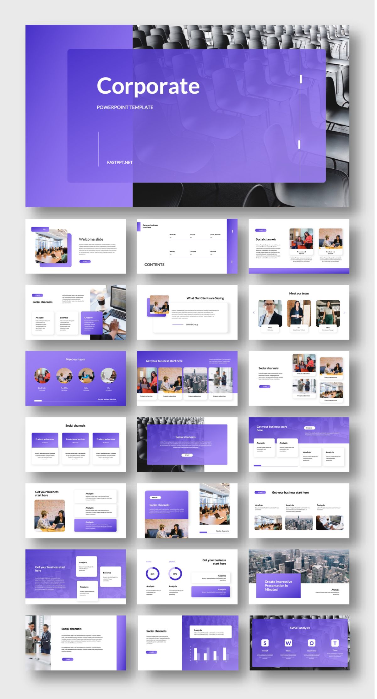 Creative Powerful Business Design PowerPoint Template – Original and ...