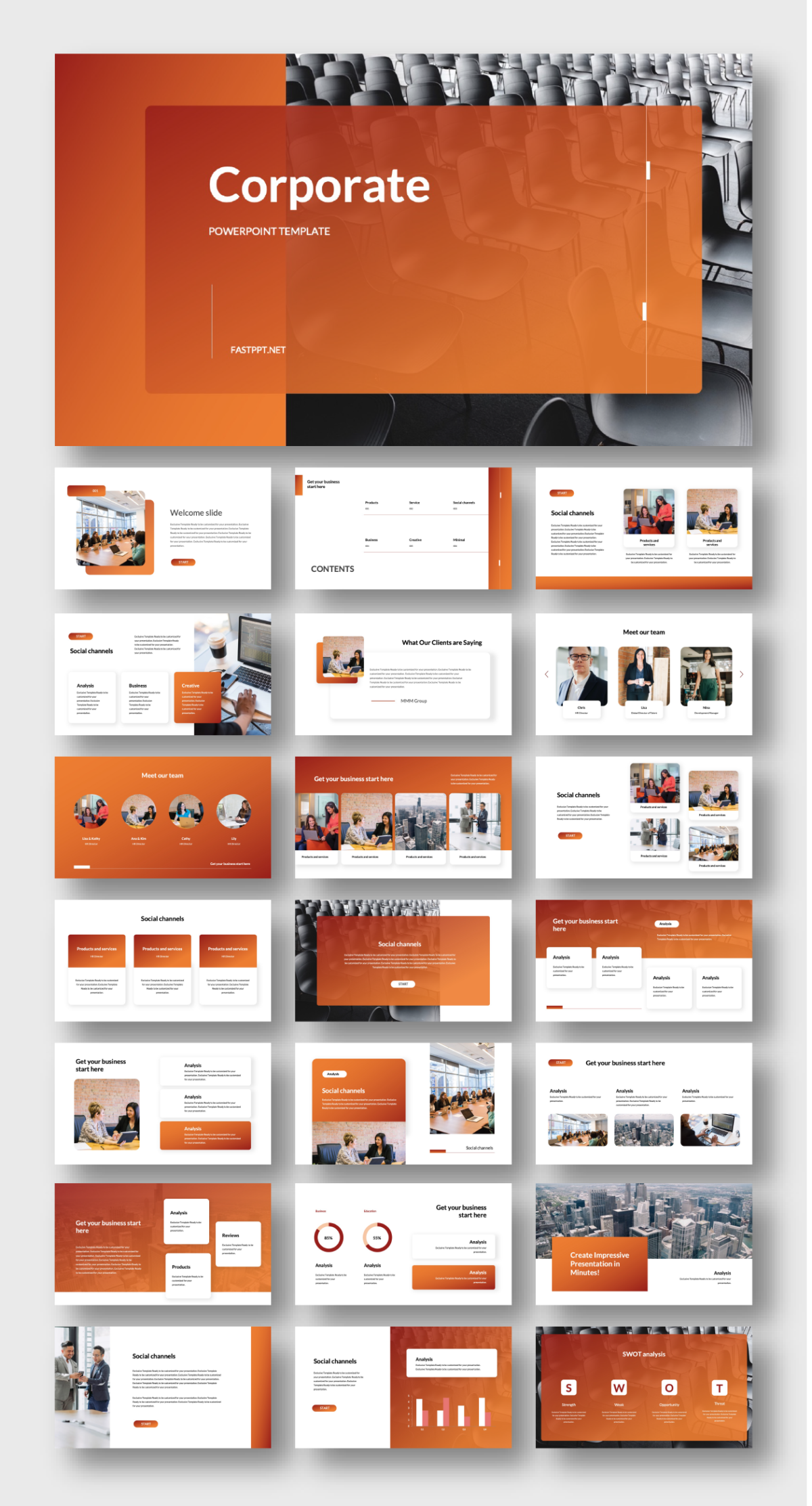 Creative Powerful Business Design PowerPoint Template – Original and ...