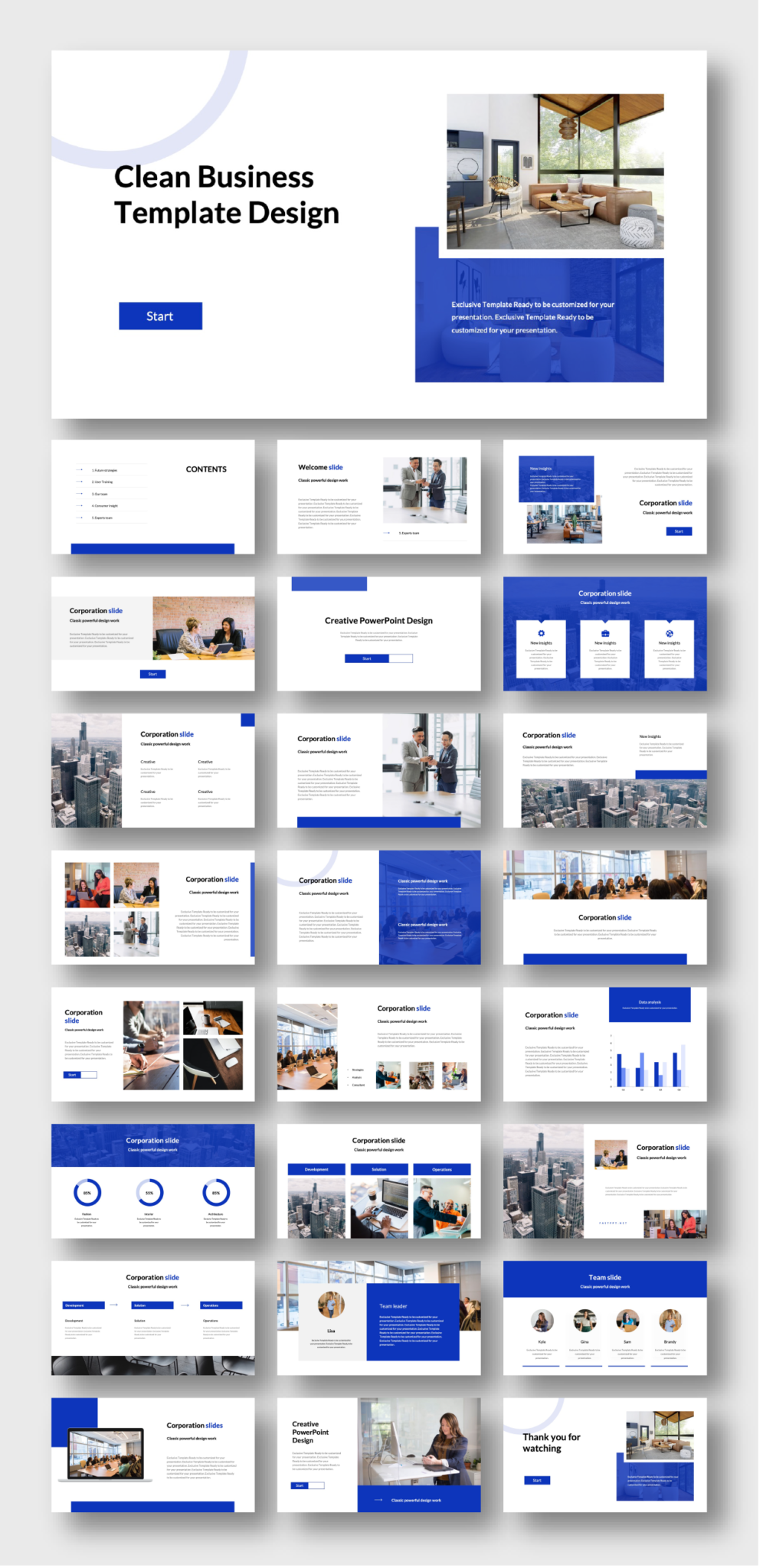 Clean Business Corporate PowerPoint Template Design – Original and High ...