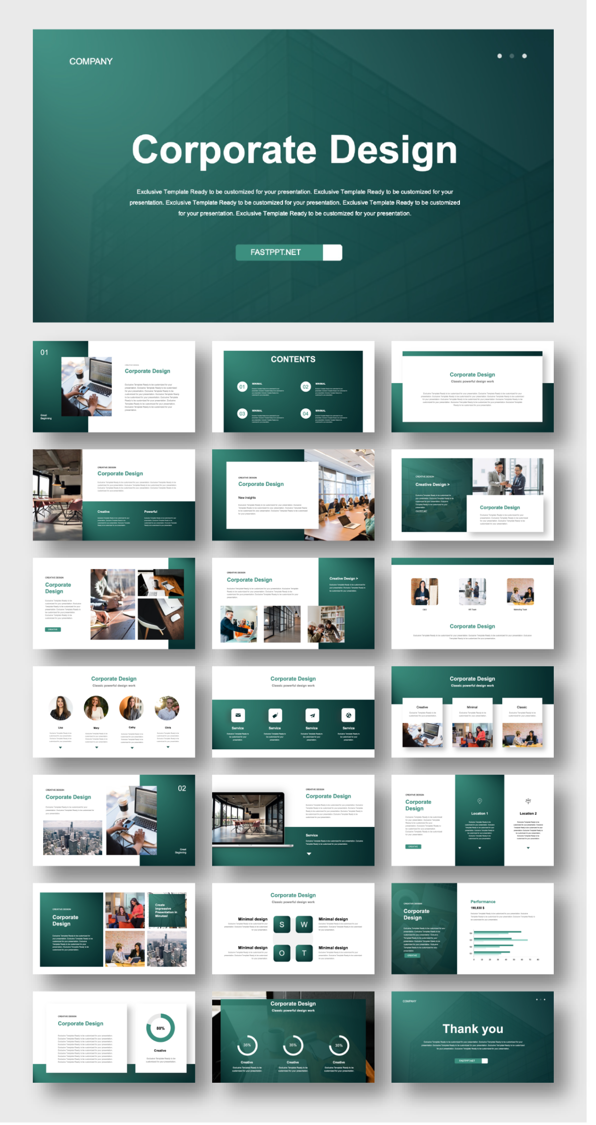 Business Report Corporate Design PowerPoint Template – Original and ...
