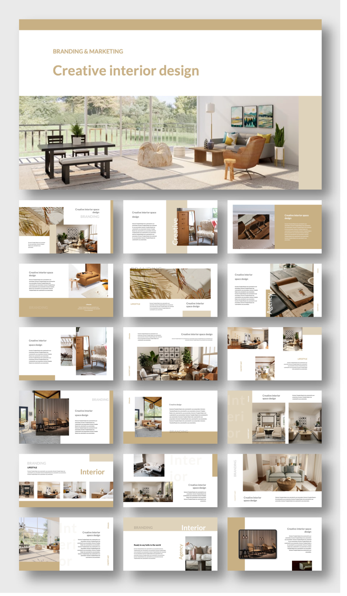 Cozy Clean Interior Creative PowerPoint Template – Original and High ...