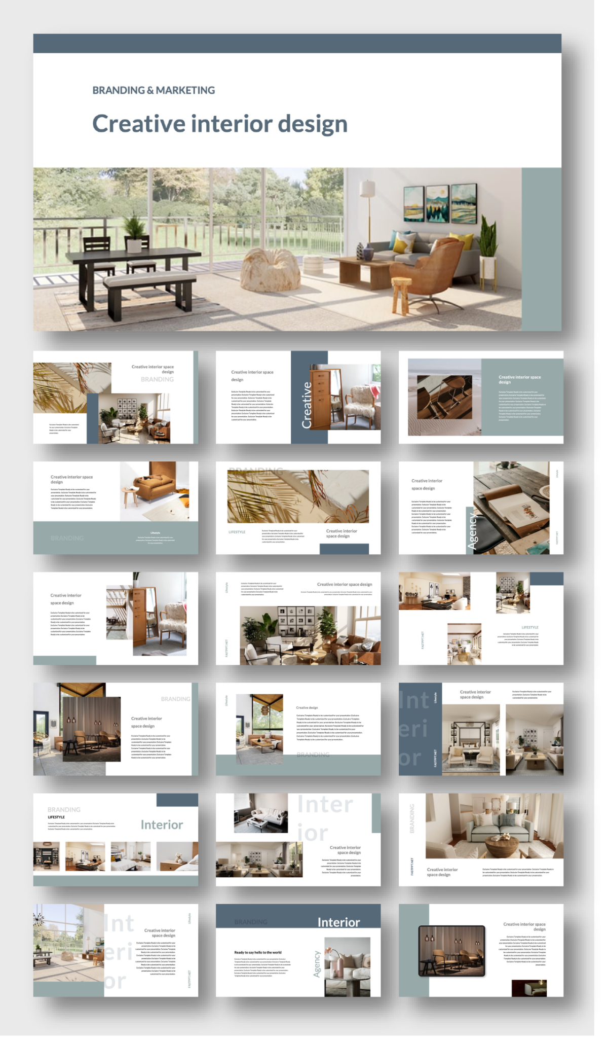Cozy Clean Interior Creative PowerPoint Template – Original and High ...