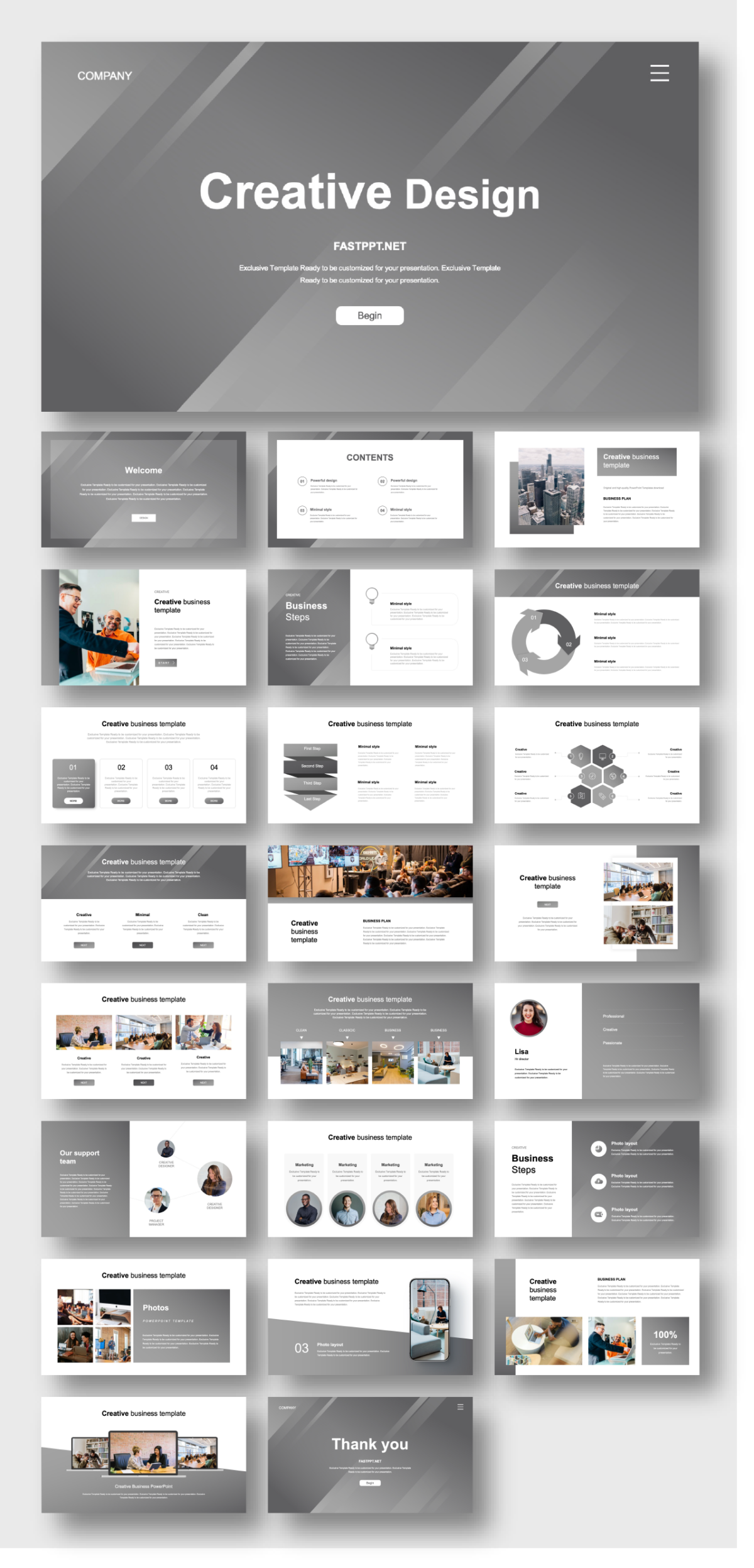 Business Report Creative Design PowerPoint Template – Original and High ...