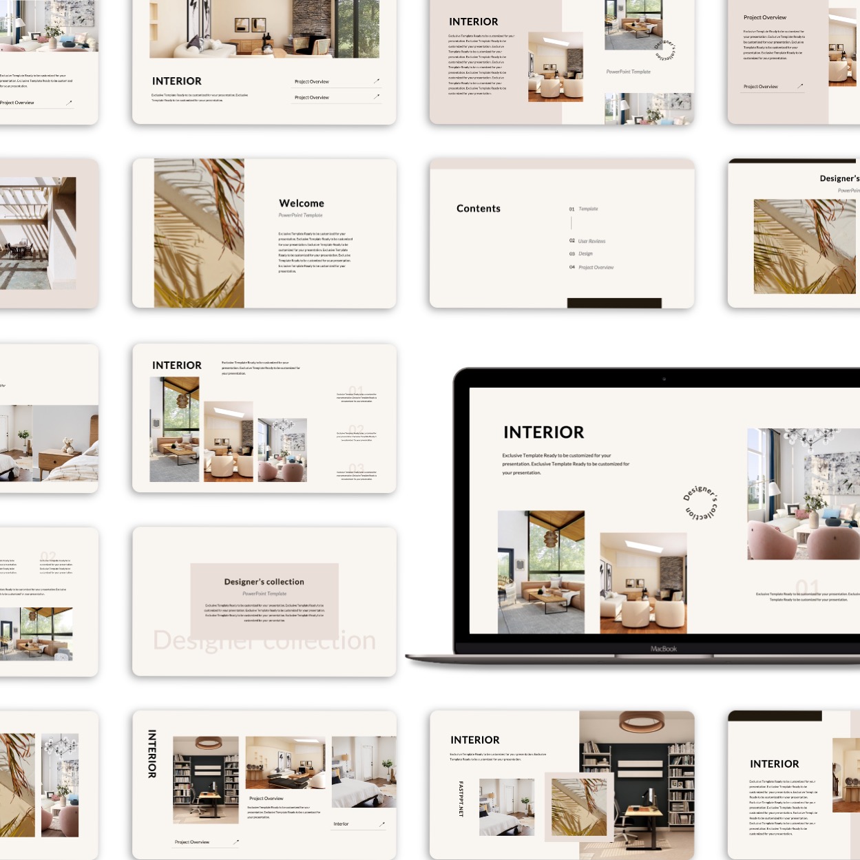 Interior Style Minimal PowerPoint Slide Template – Original and High ...