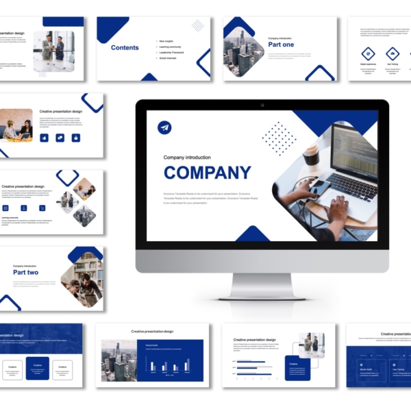 2 in 1 Yellow Blue Professional PowerPoint Template – Original and High ...