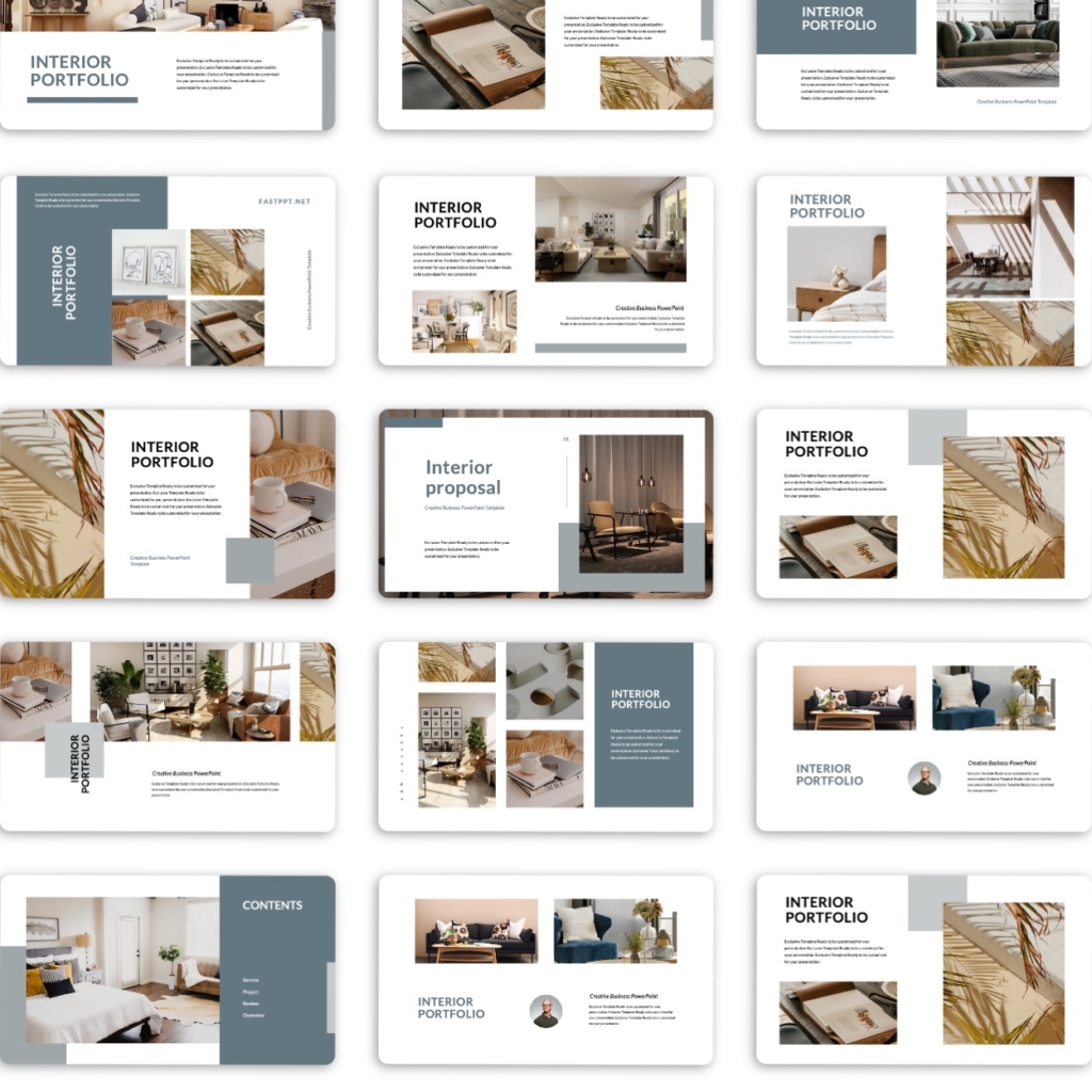 Clean Fashion Home Decor PowerPoint Template – Original and High ...