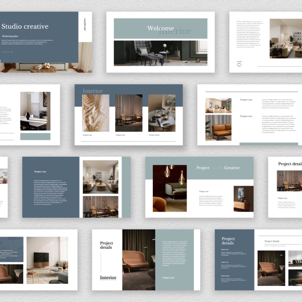 Beautiful Design Creative Interior PowerPoint Template – Original and ...