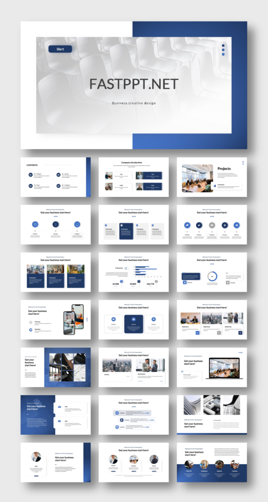 Minimal Style Business Summary PowerPoint Template – Original and High ...