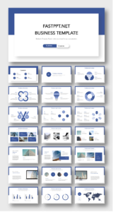 Blue Clean Business Report Presentation Template – Original and High ...