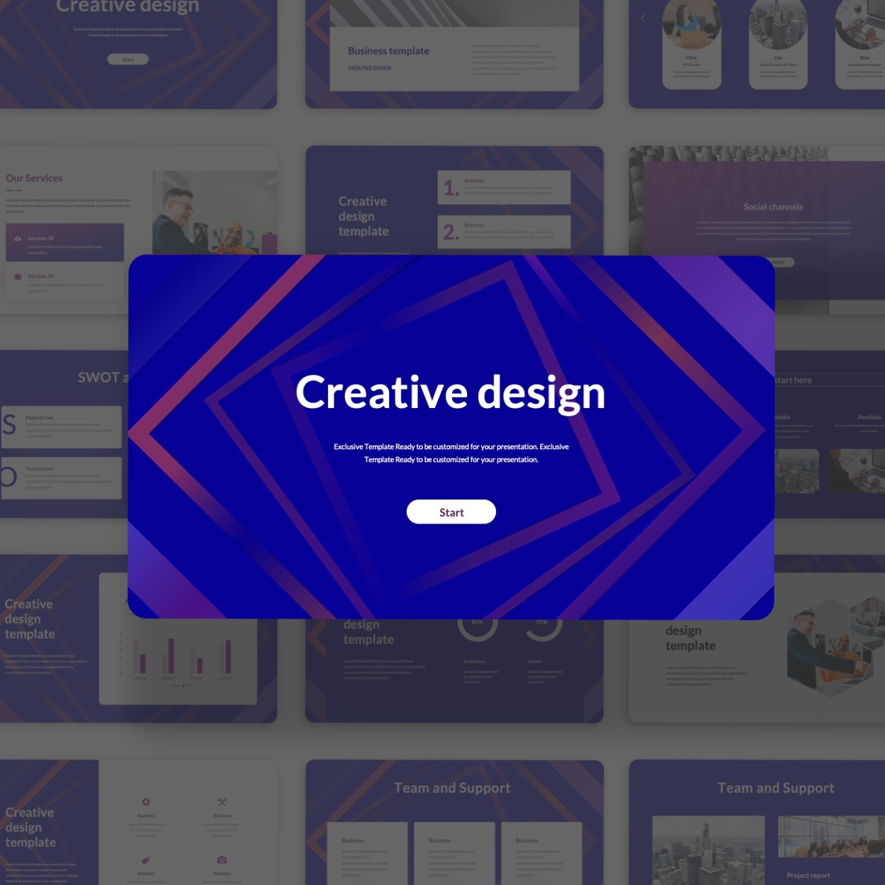 Colorful Creative Project Report PowerPoint Template – Original and ...