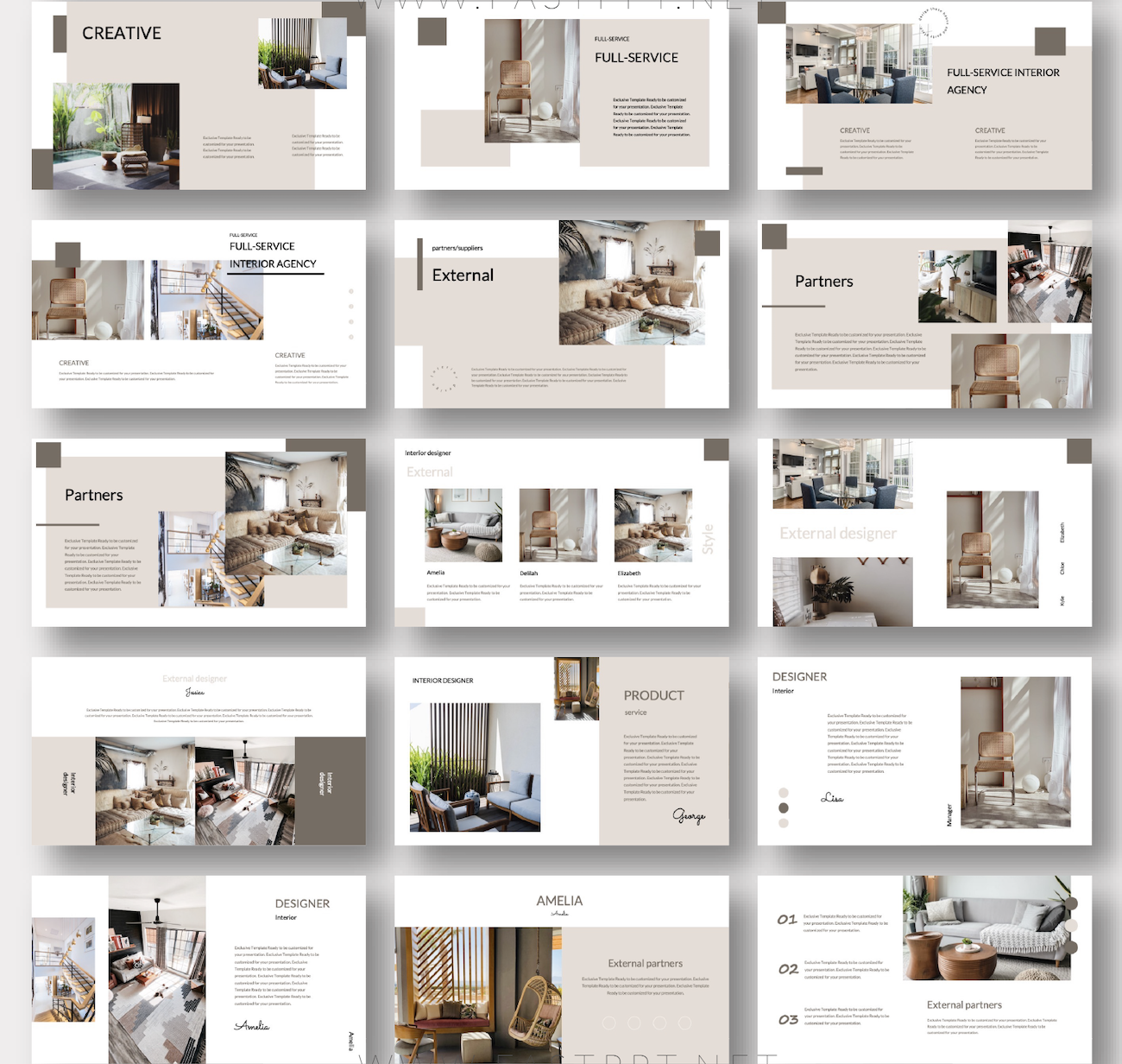 Soft Gray Decor Interior Presentation Template – Original and High ...