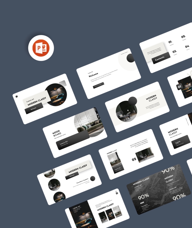 Modern Luxury Art Classy PowerPoint Template – Original and High ...