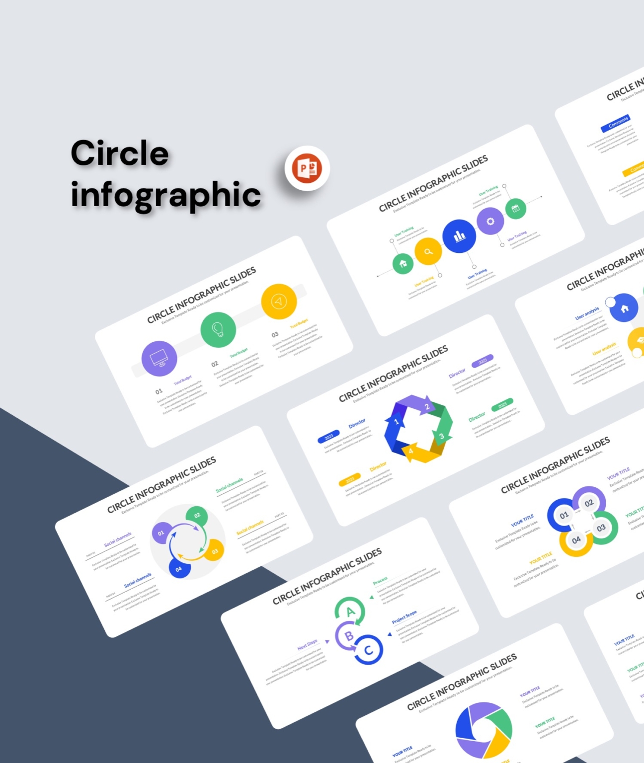 Circle Infographic PowerPoint Slides Template – Original and High ...