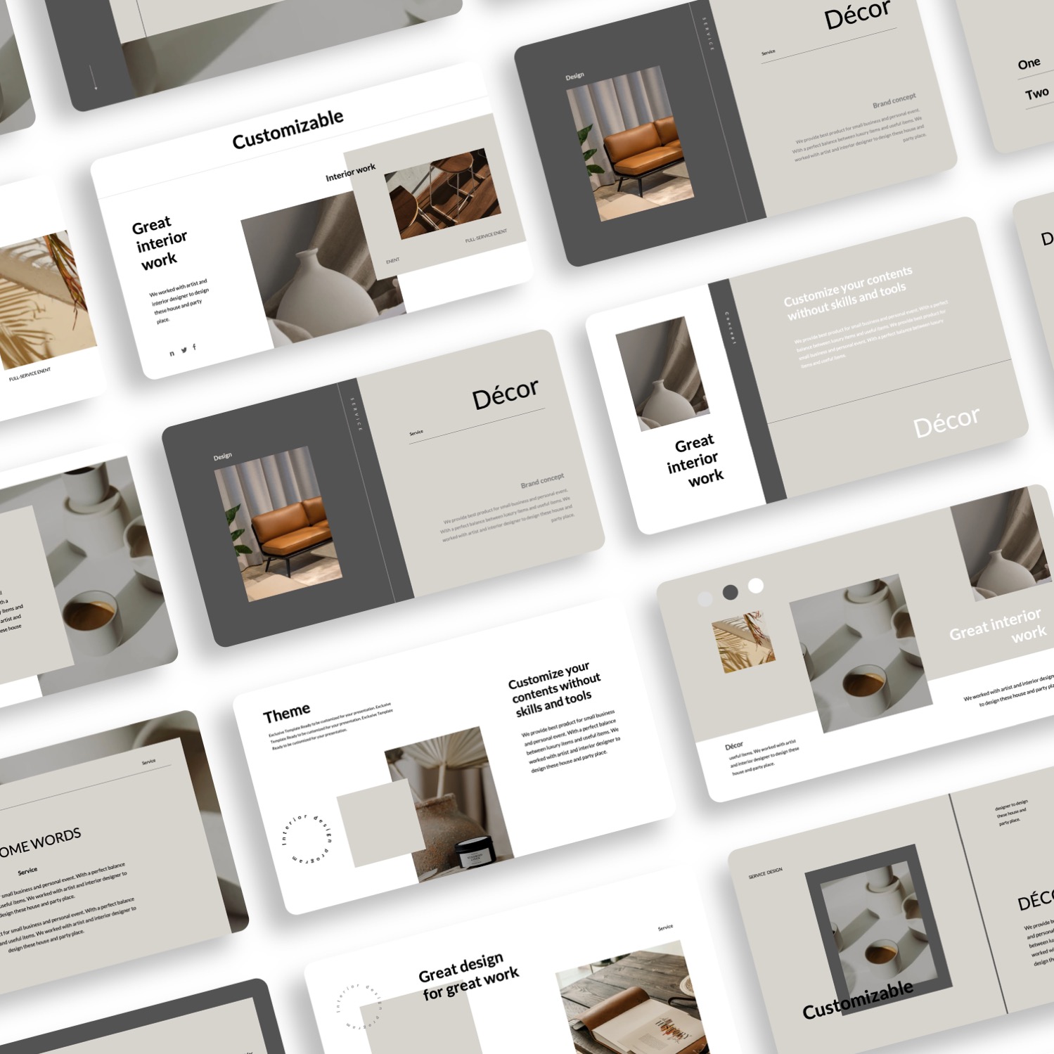 Minimalist Stunning Interior PowerPoint Template – Original and High ...
