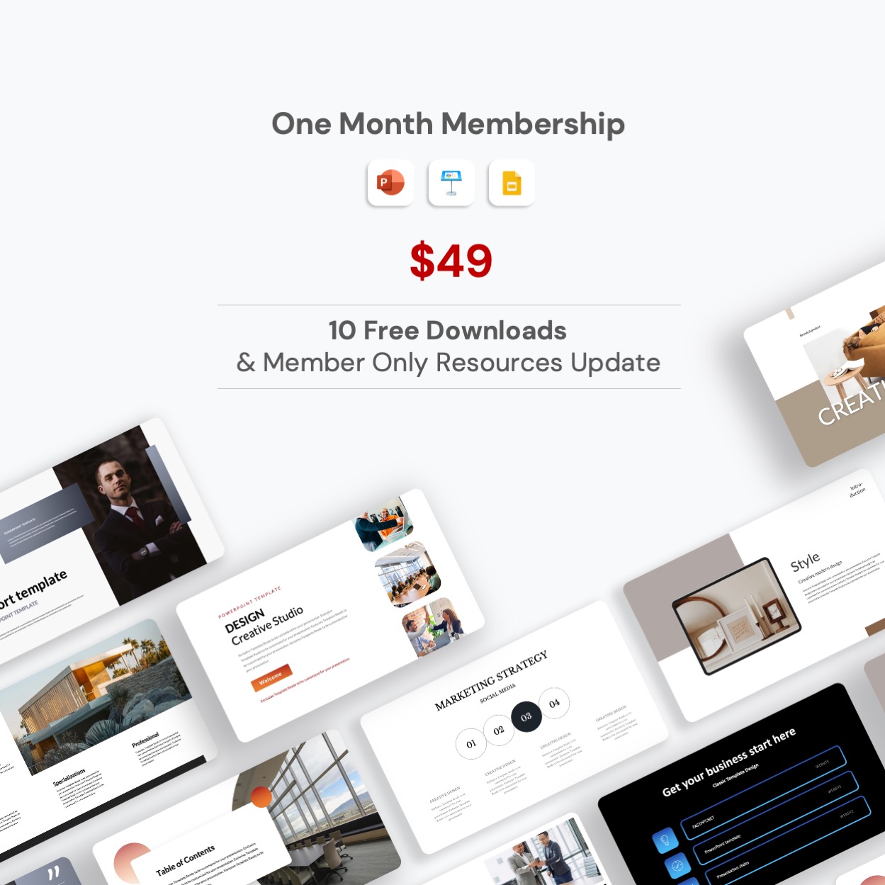 Membership Plan – Original and High Quality PowerPoint Templates