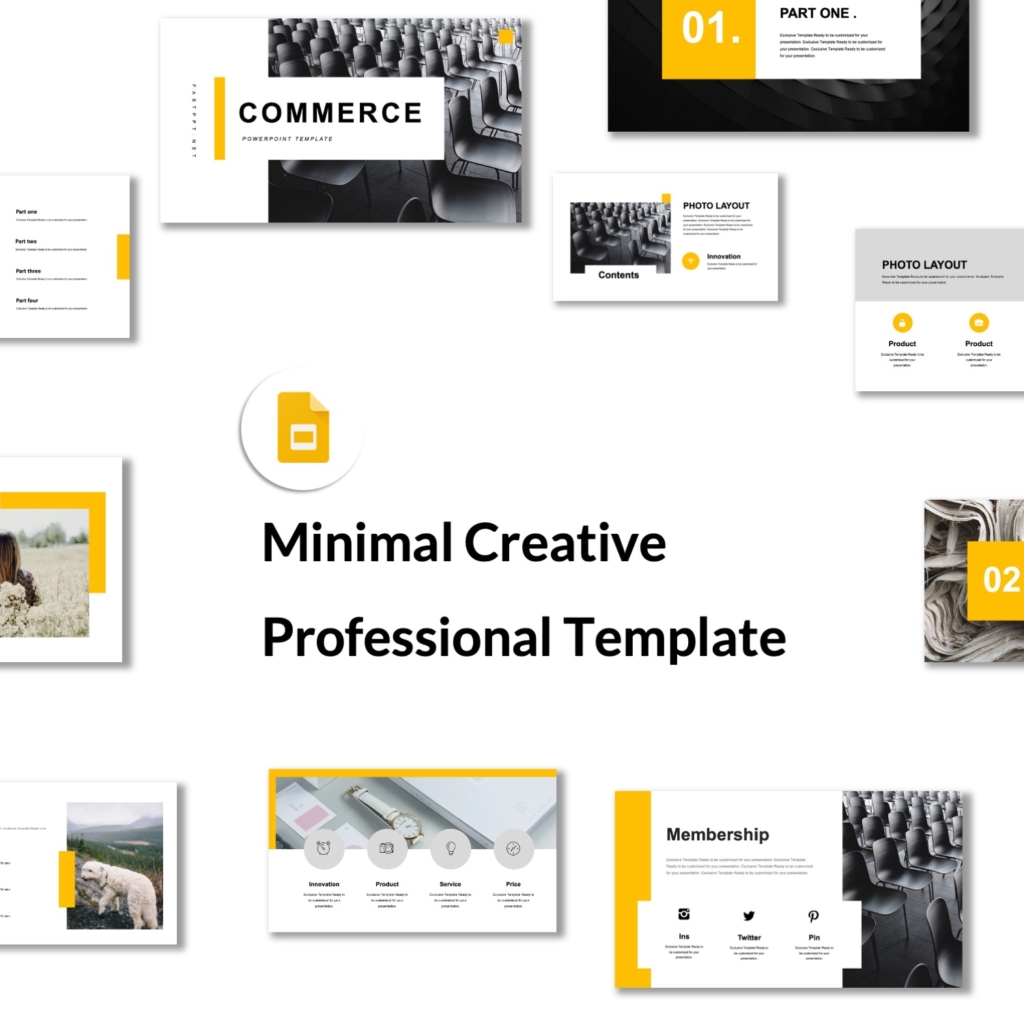 Google Slides-3 in 1 Minimal Creative Professional PowerPoint Template ...