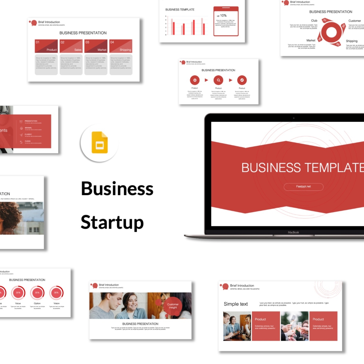Google Slides-Red Business Startup Presentations Template – Original ...