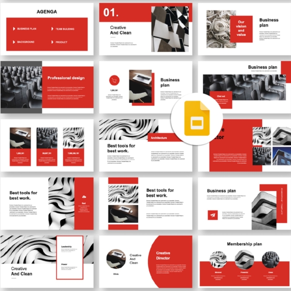 Google Slides-2 in 1 Minimal Professional PowerPoint Template ...