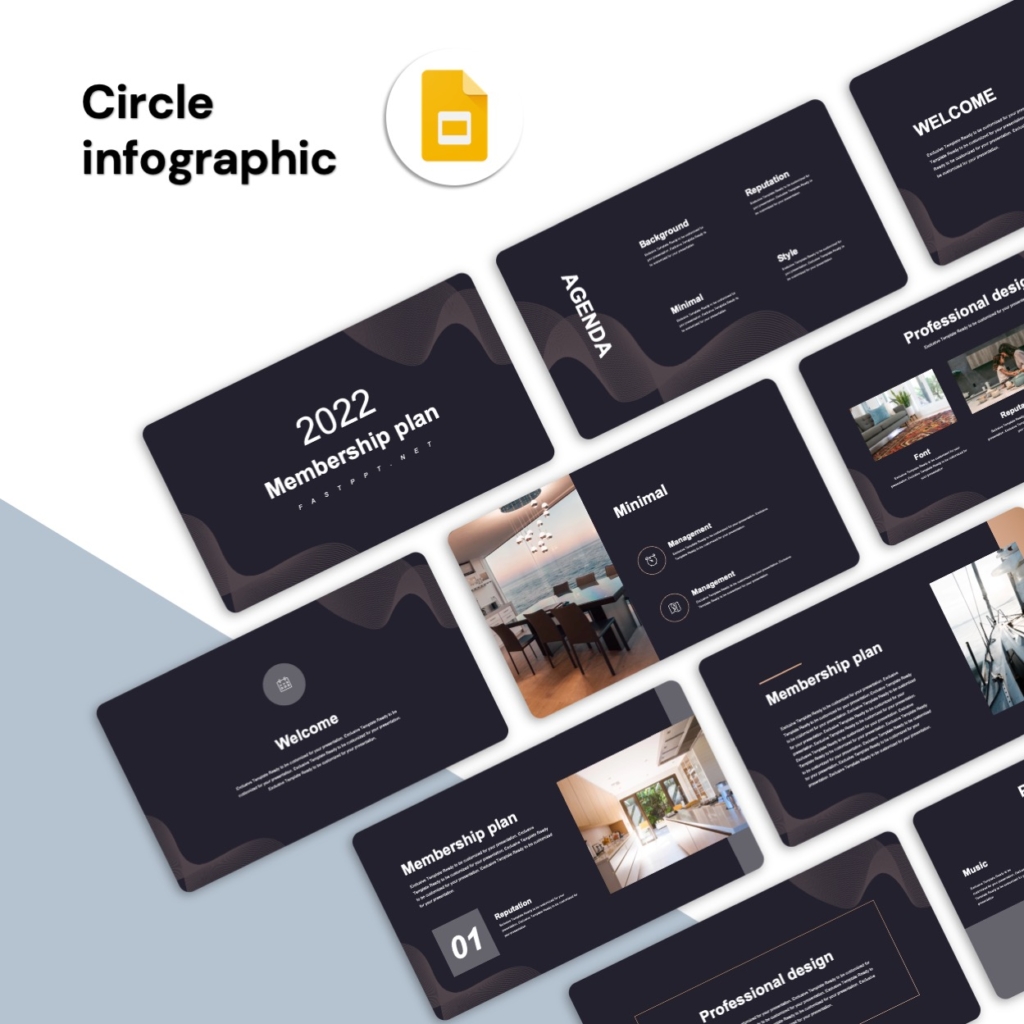 Google Slides-Dark Version Business Report Presentation Template ...