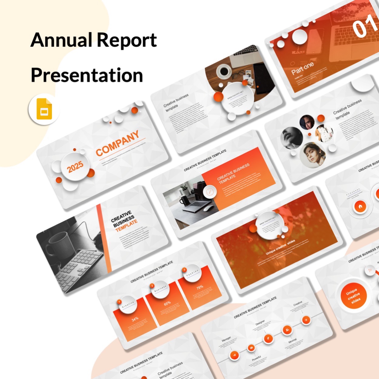 Google Slides-Annual Report Art Design Powerpoint Template – Original ...