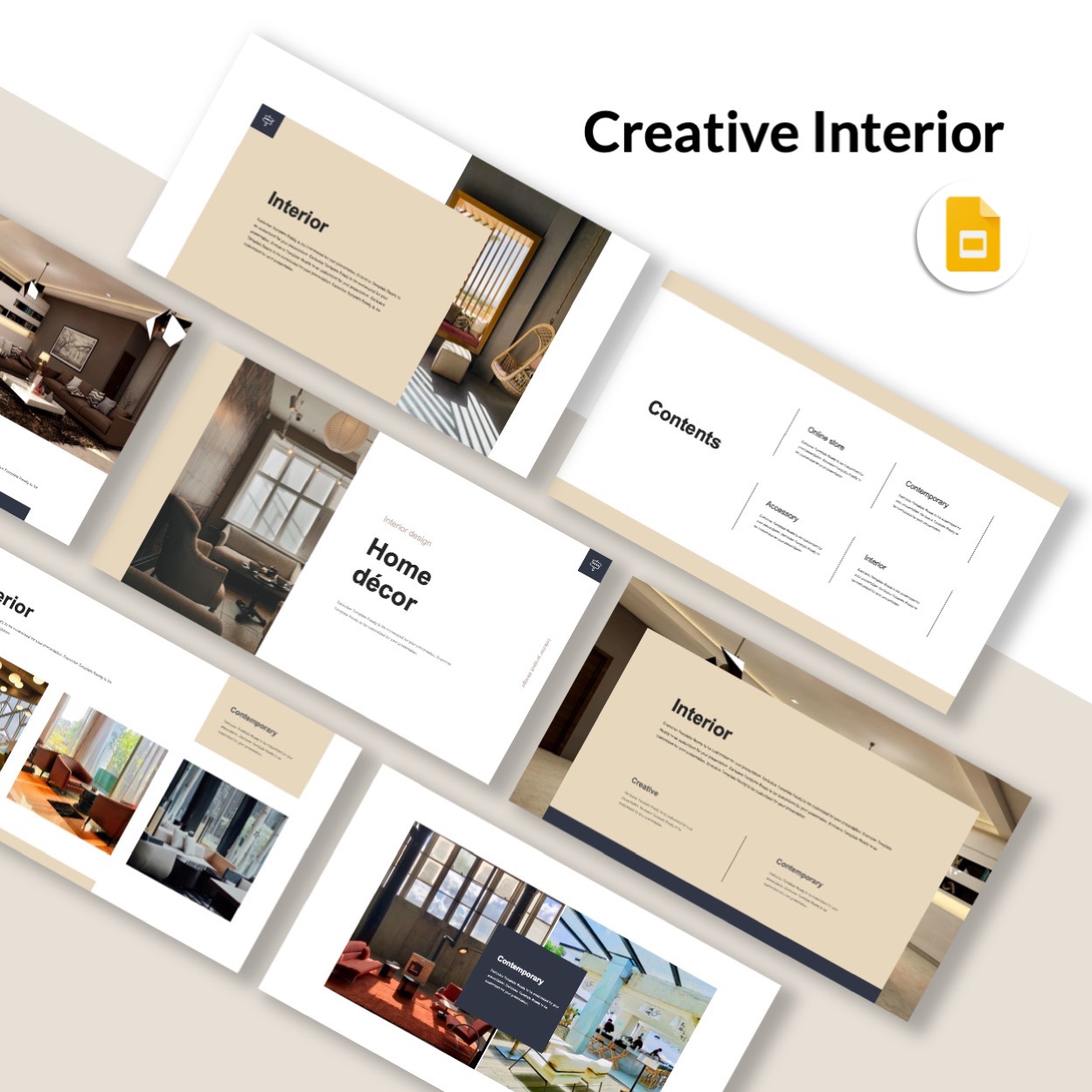Google Slides-Creative Interior Project Presentation Template ...