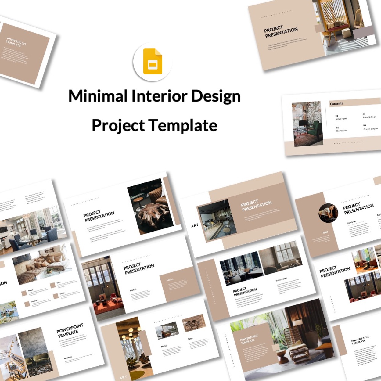 Google Slides-Minimal Design Interior Project Template – Original and ...