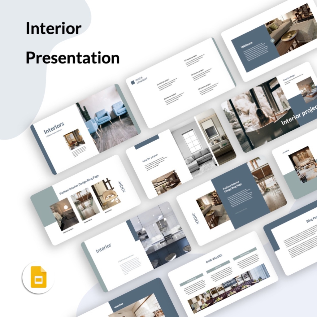 Google Slides-Cool Modern Property Interior Presentation Template ...