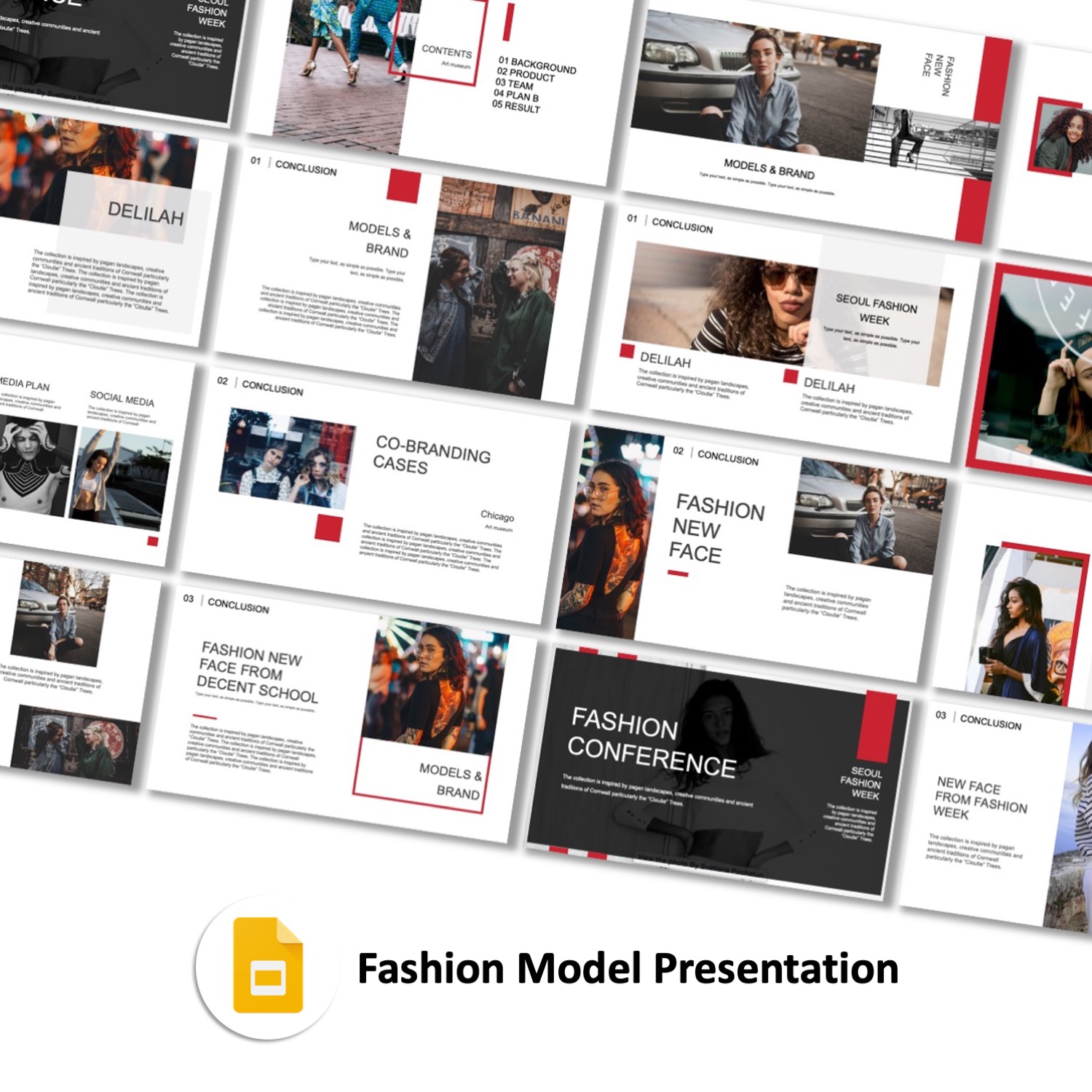 Google Slides-Powerful Fashion Model Presentation Template – Original ...