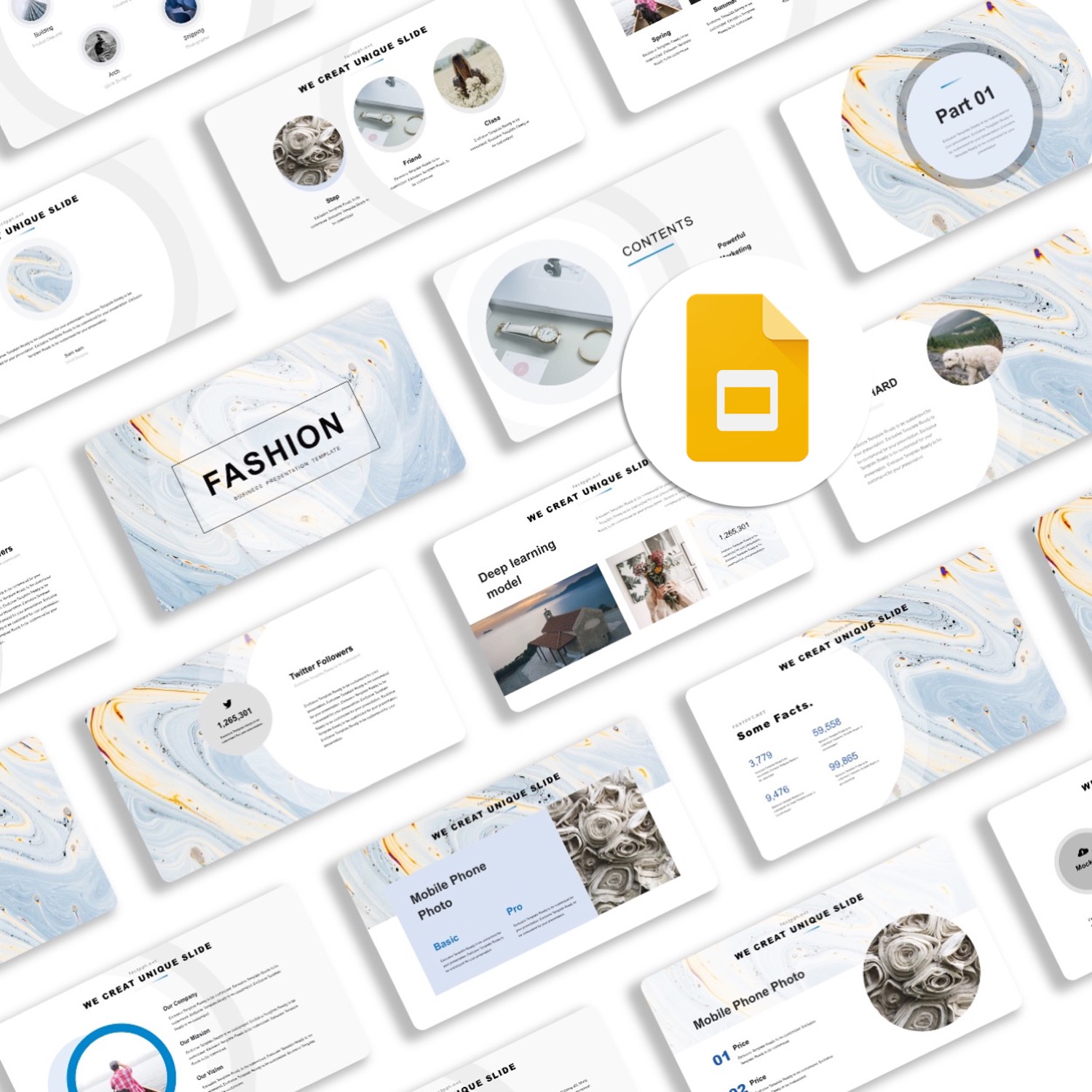Google Slides-Blue Gray Business Report PowerPoint Template – Original ...