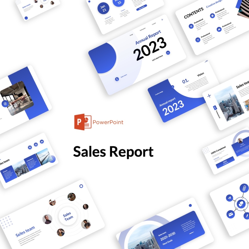 Sales Business Annual Report Presentation Template – Original and High ...