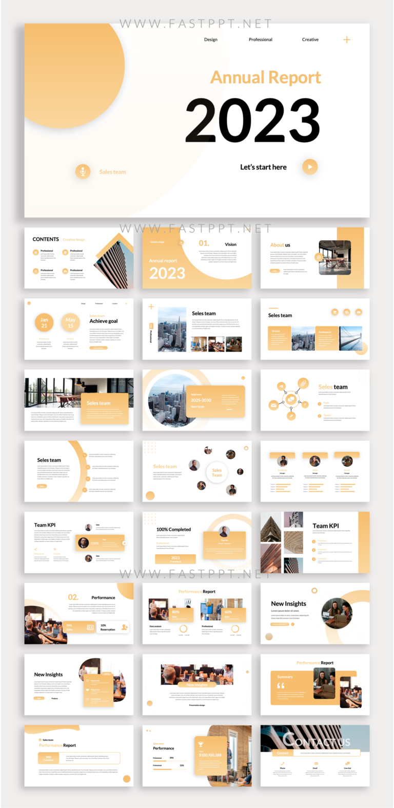 Sales Business Annual Report Presentation Template – Original and High ...