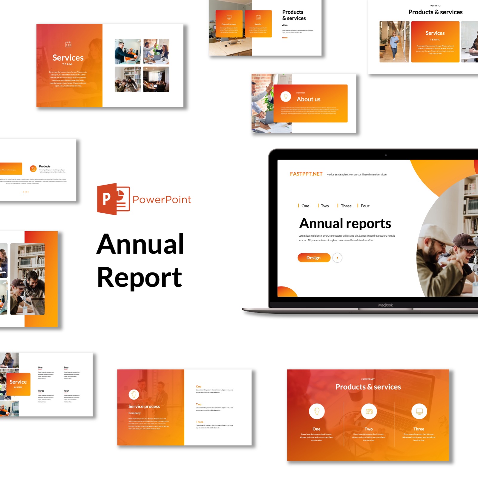 Aesthetic Powerful Business Annual Report PowerPoint Template – Original and High Quality ...