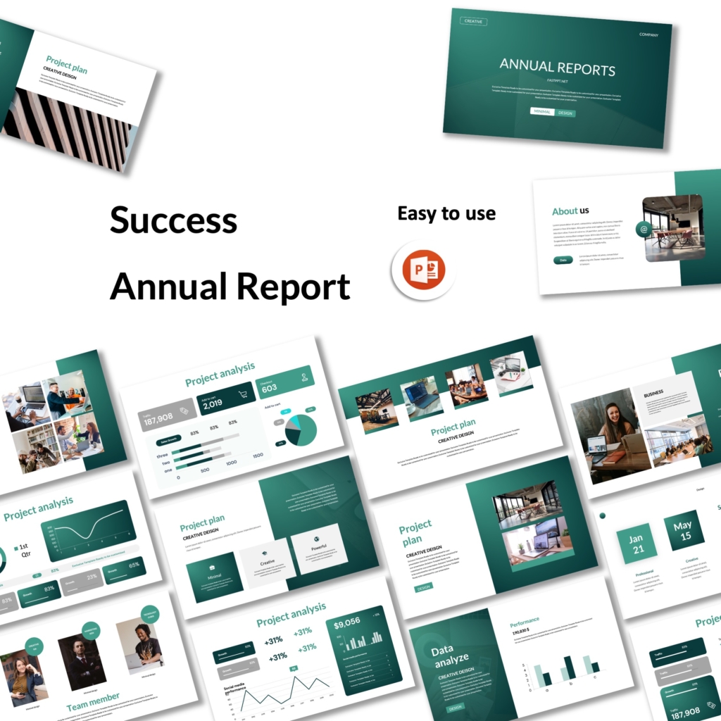 Success Business Annual Report PowerPoint Template – Original and High ...