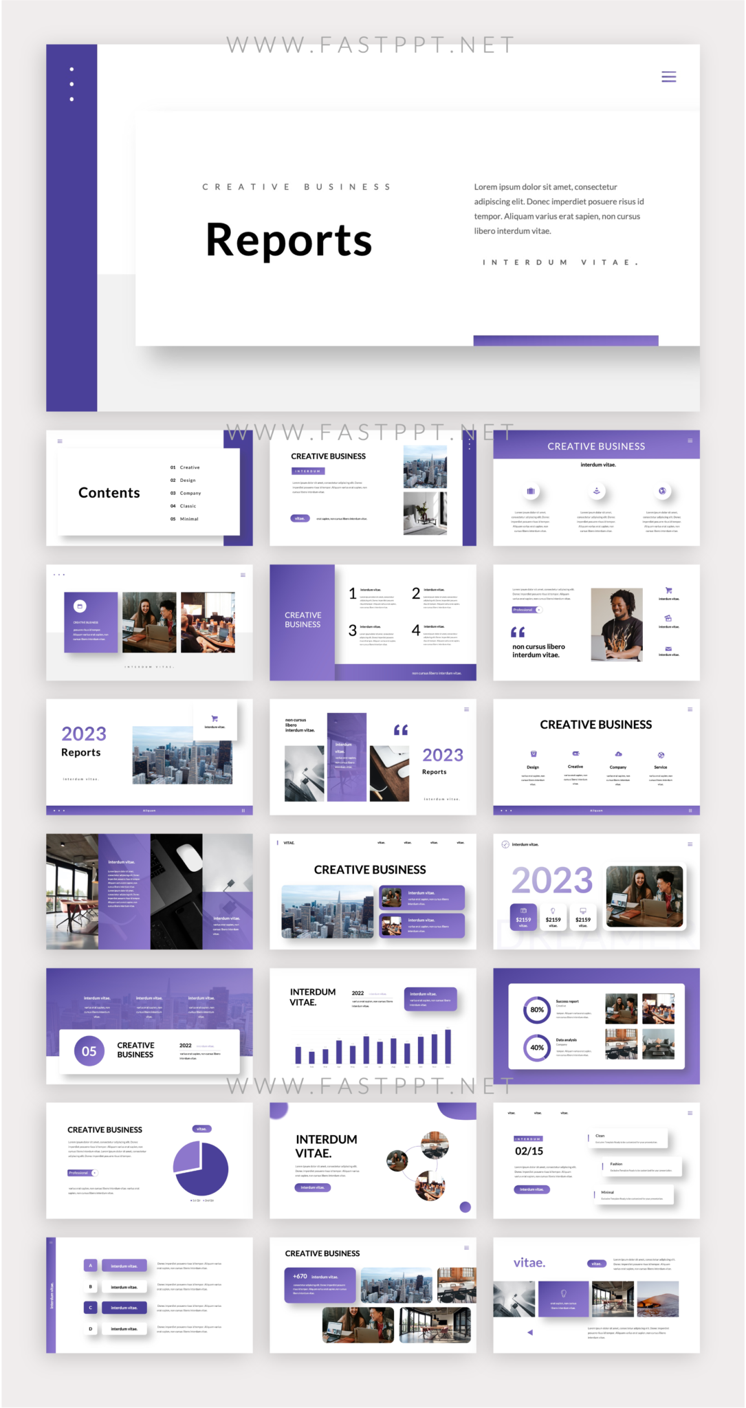 Minimal Annual Report Creative Presentation Template – Original and ...