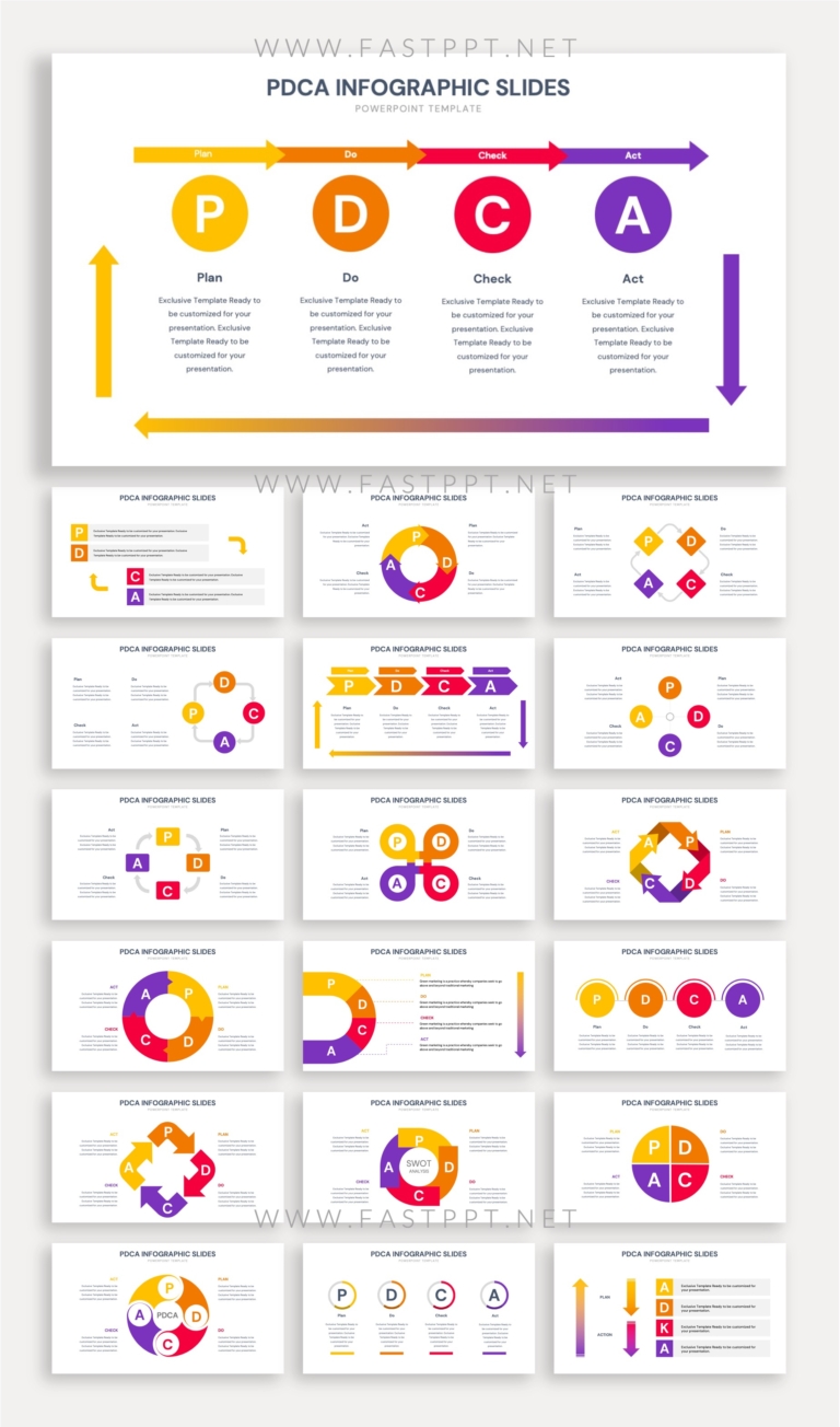 PDCA Infographic PowerPoint Template – Original and High Quality ...