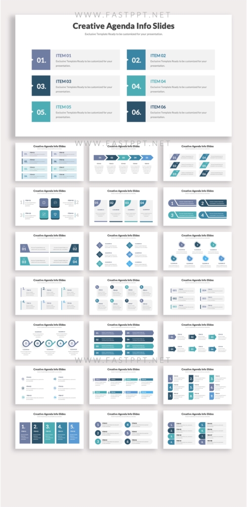 Creative Agenda Infographic PowerPoint Slides – Original and High ...
