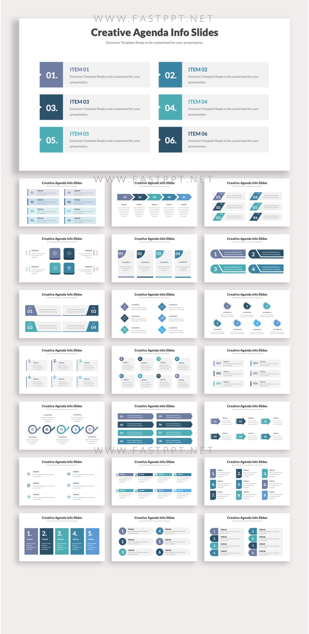 Creative Agenda Infographic PowerPoint Slides – Original and High ...